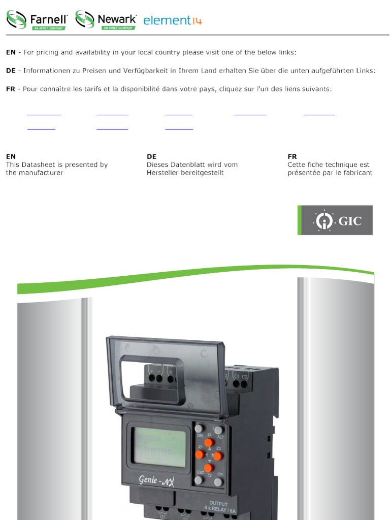 Genie-NX Smart Relay PDF | PDF | Computer Engineering | Computing