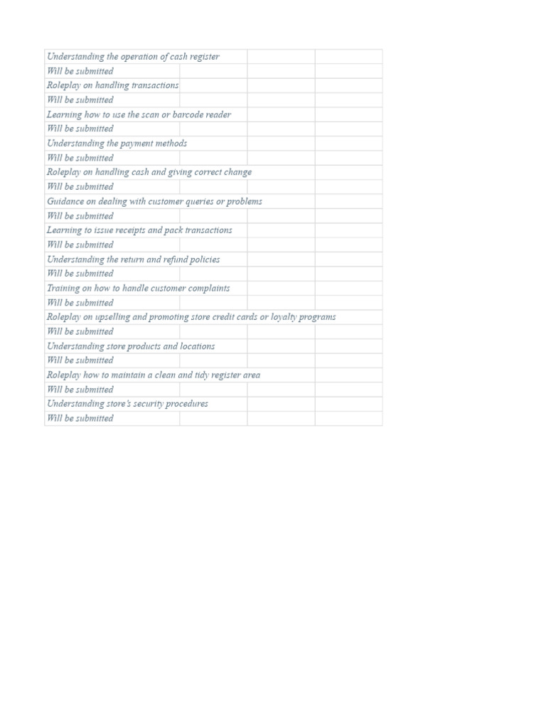 Cash Register Operation Training Guide | PDF | Career & Growth ...