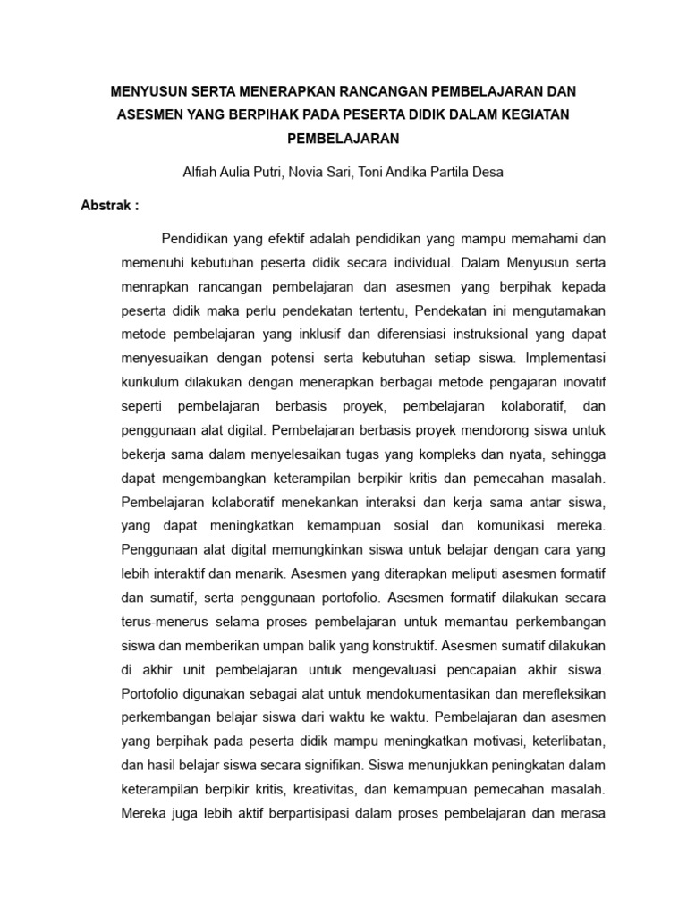 Paper Kelompok 8 - Menyusun Serta Menerapkan Rancangan Pembelajaran Dan ...
