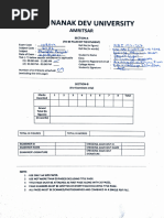 Student Exam Sheet Sample | PDF