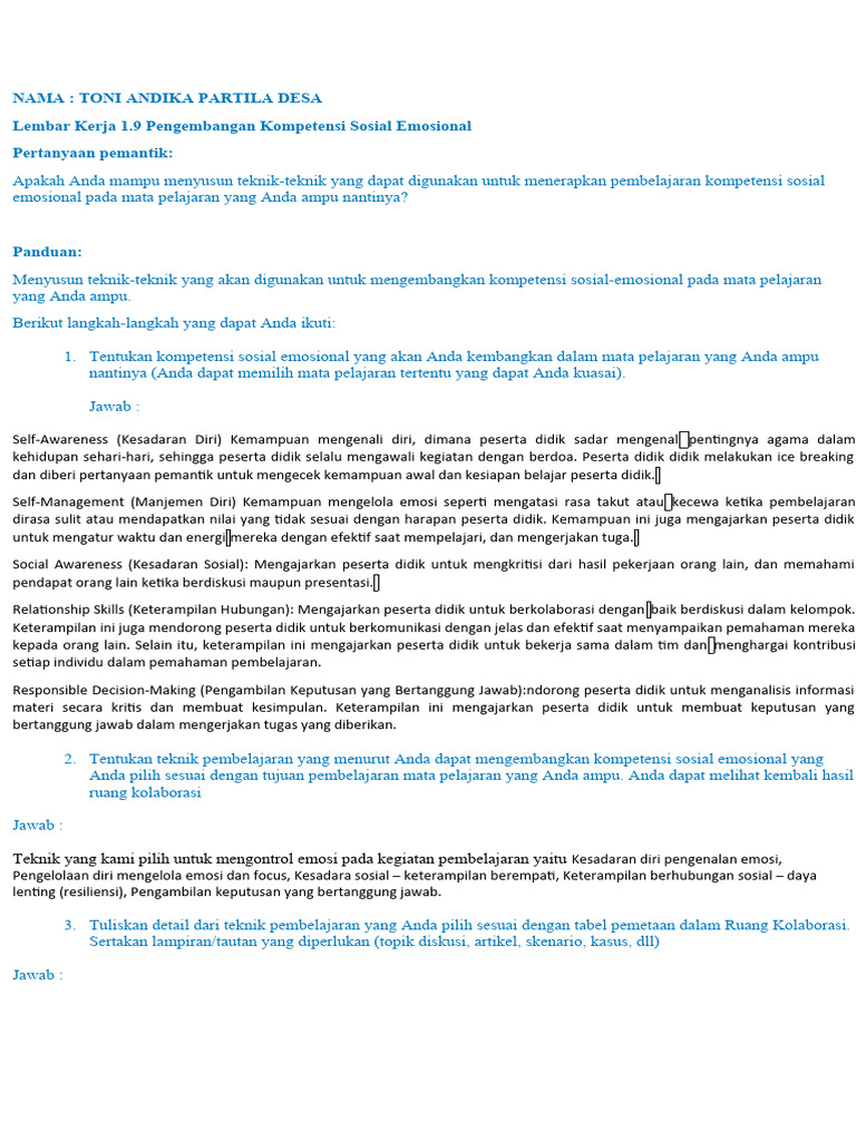 02.01.3-T1-5a Demonstrasi Kontekstual OKE | PDF | Karier & Perkembangan
