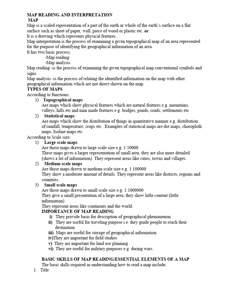 Map Reading and Interpretation - 085426 | PDF | Map | Rock (Geology)
