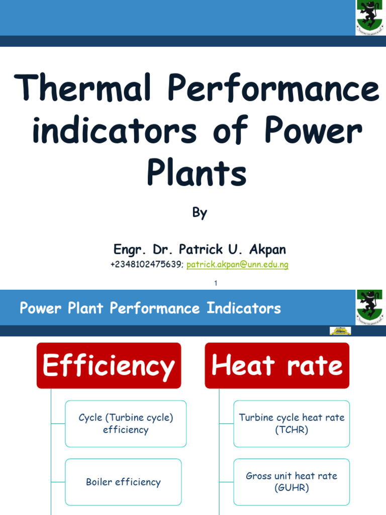 Lecture 5 Performance Indicators of Power Plants | PDF | Boiler | Heat