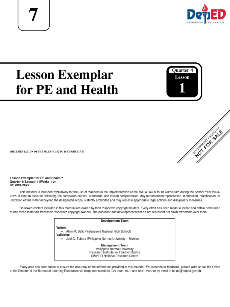 Q4 - LE - PEH 7 - Lesson 1 - Weeks 1-2 | PDF | First Aid ...