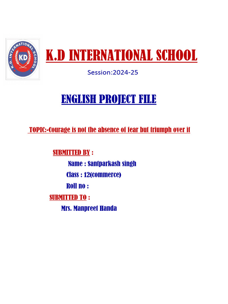 Project File Cover Page | PDF