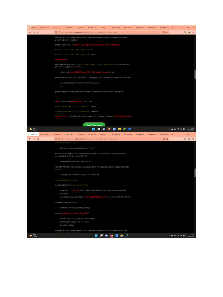 Instal PES 2017 | PDF