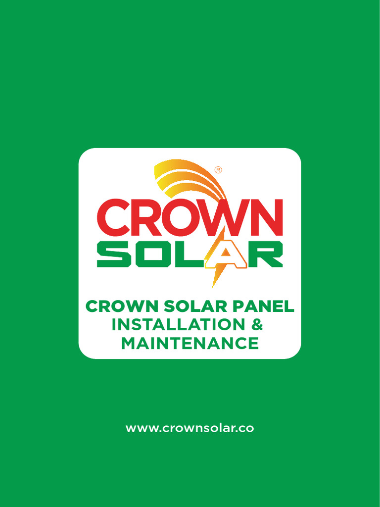 Crown Solar Manual 2023 | PDF | Solar Panel | Photovoltaic System