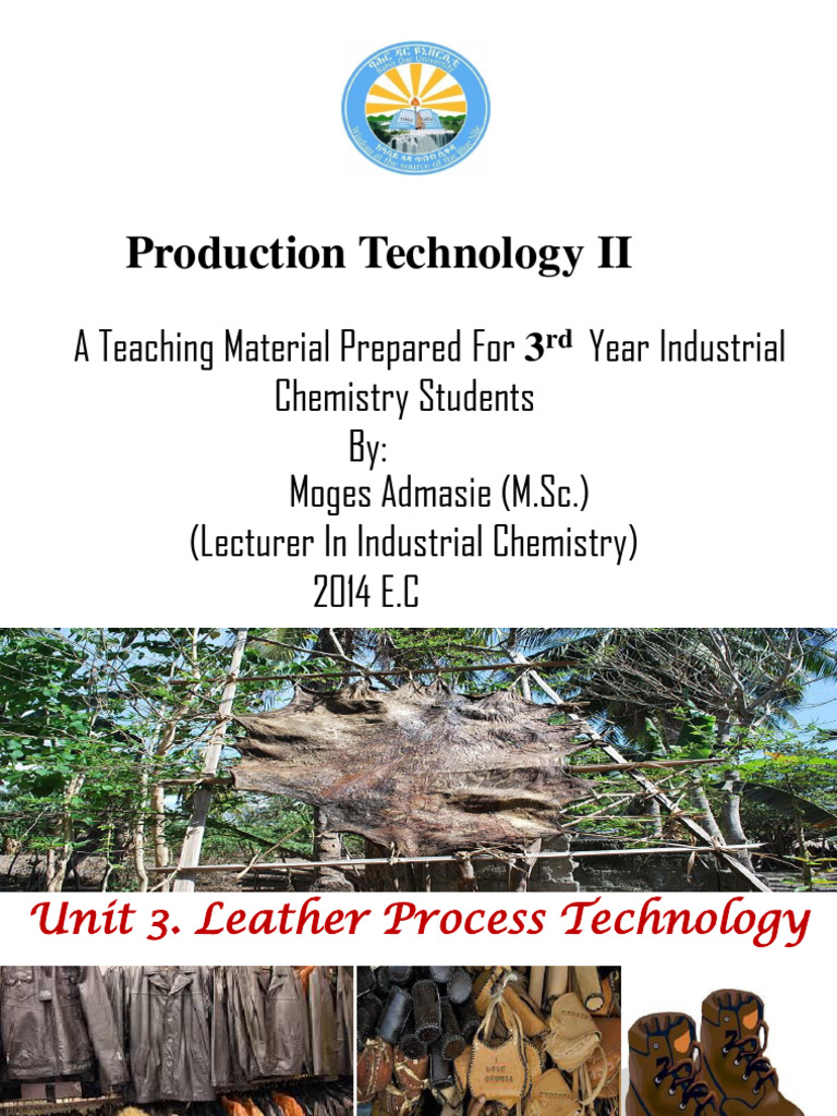 Lecture 4 Leather Processing | PDF | Leather | Sewage Treatment