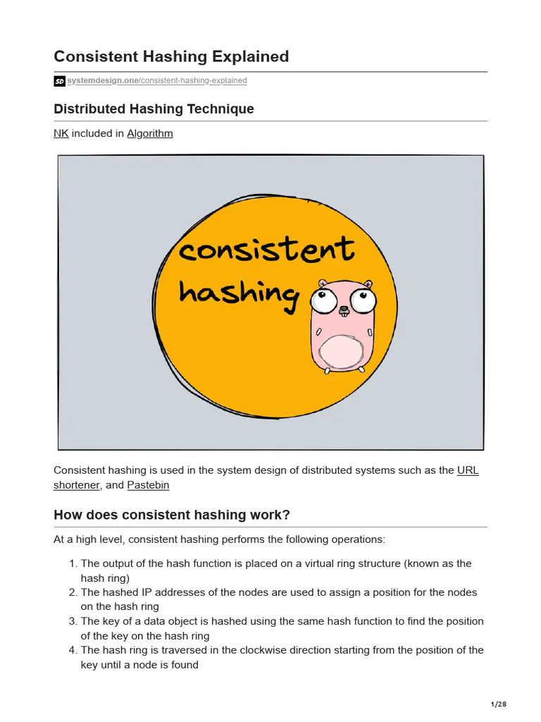 Consistent Hashihhhhng Explained | PDF | Cache (Computing) | Replication (Computing)
