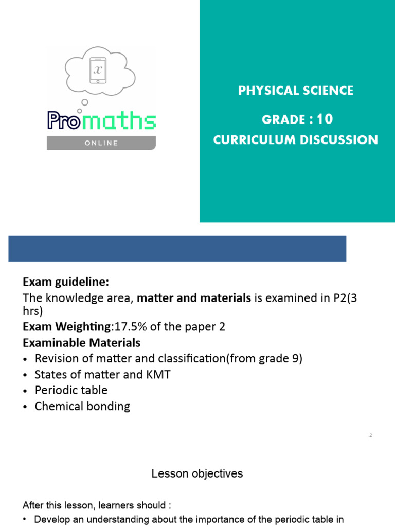 Periodic Table Grade 10-1 | PDF | Periodic Table | Atoms