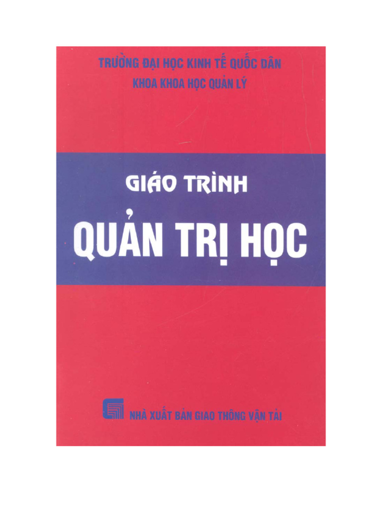 Xemtailieu Giao Trinh Quan Tri Hoc DH Kinh Te Quoc Dan | PDF