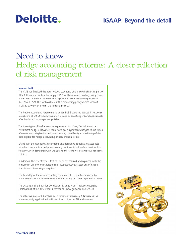 Deloitte Hedge Accoutning Reforms Nov-13 | PDF | International ...