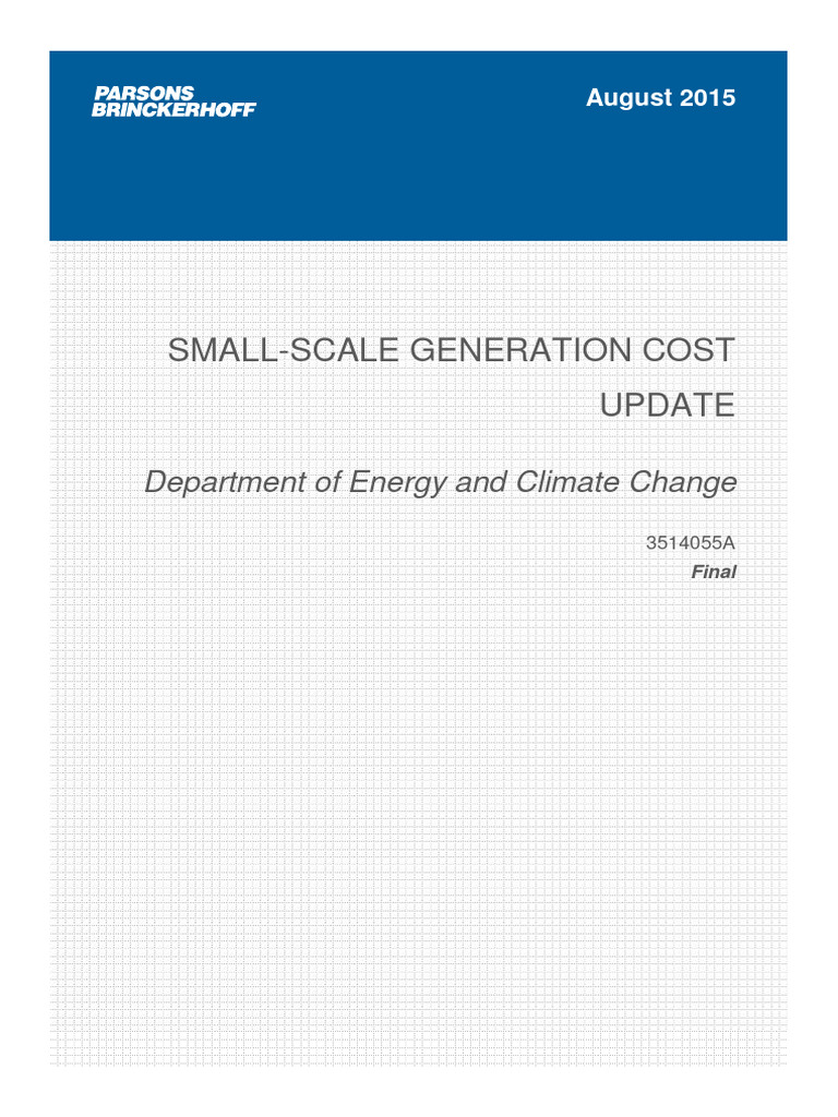 DECC Small-Scale Generation Costs Update | PDF | Photovoltaics ...