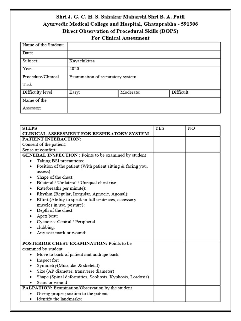 Dops - Respiratory System | PDF | Thorax | Diseases And Disorders