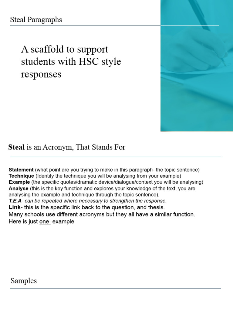 STEAL Paragraphs | PDF | To Kill A Mockingbird | Psychology