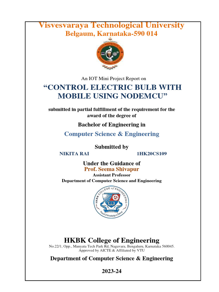 Iot Project Report | PDF | Home Automation | Embedded System