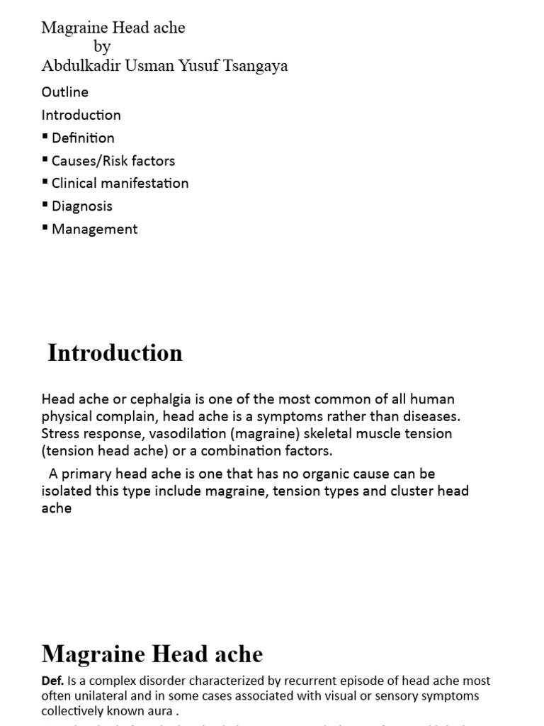 CNSD Migraine | PDF | Headache | Migraine