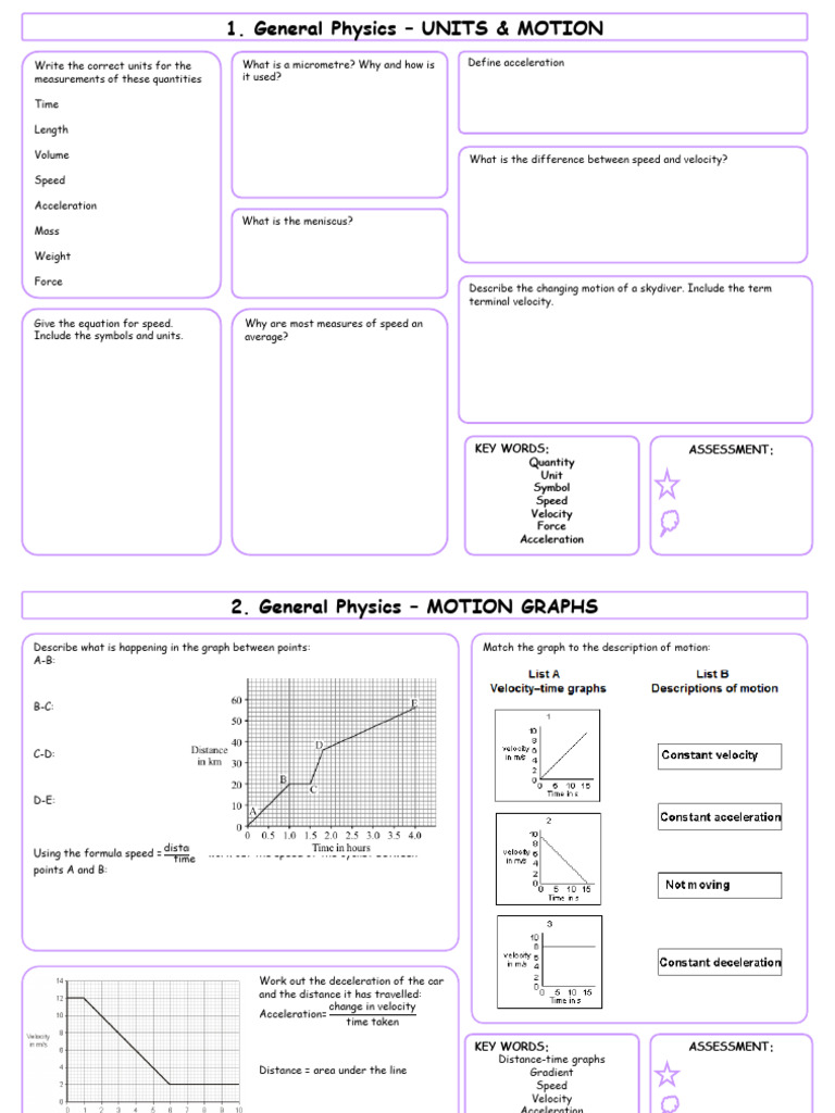 CIE IGCSE Phys Revision Worksheets | PDF | Force | Gases