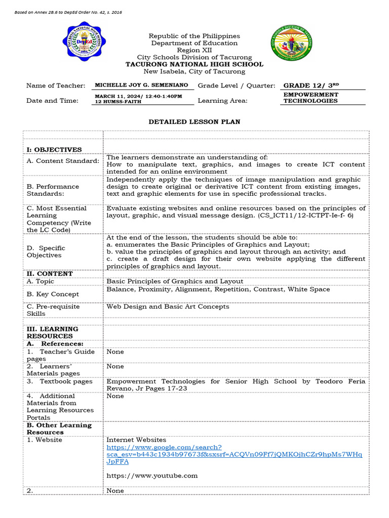 DLP-for-COT-1 | PDF | Learning | Page Layout