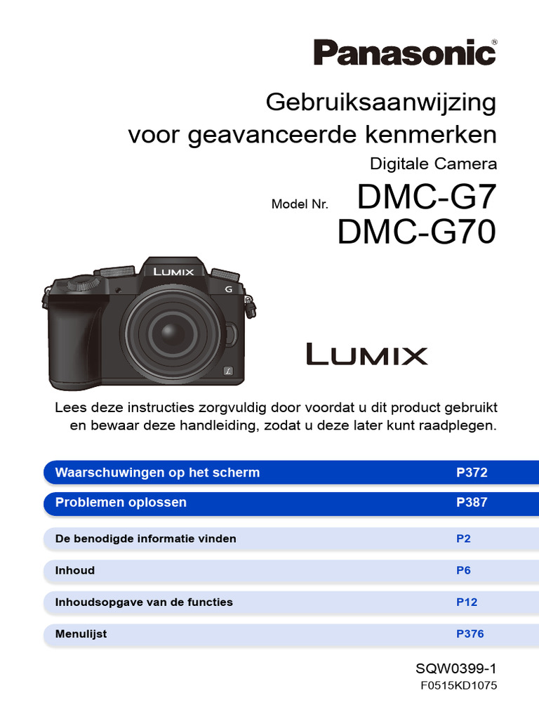 Panasonic Lumix DMC g7 | PDF