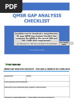 FDA QSR, QMSR, ISO 13485-2016 QMS Internal Audit Checklist | PDF ...