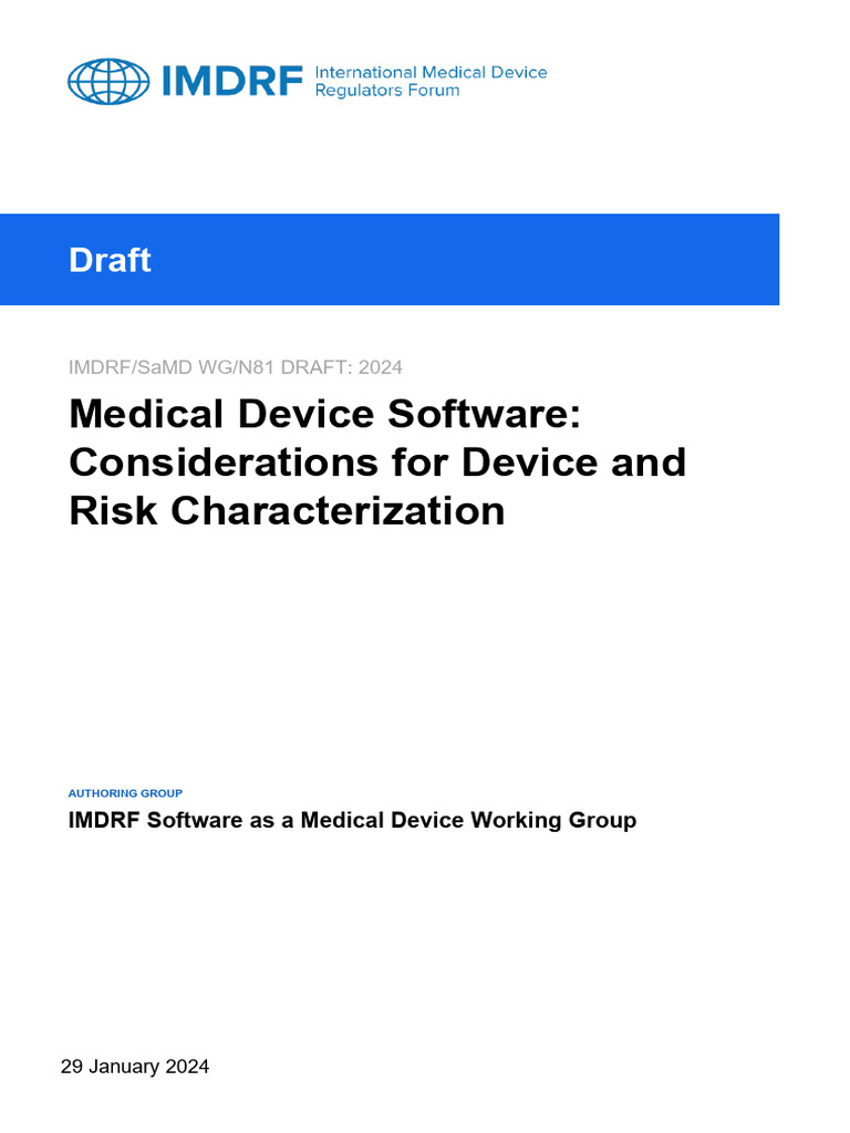 IMDRF SaMD | PDF | Medical Device | Health Care