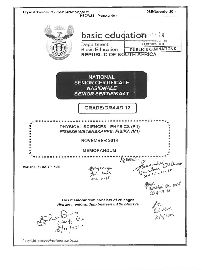 Physical Science P1 (Afr & Eng) | PDF