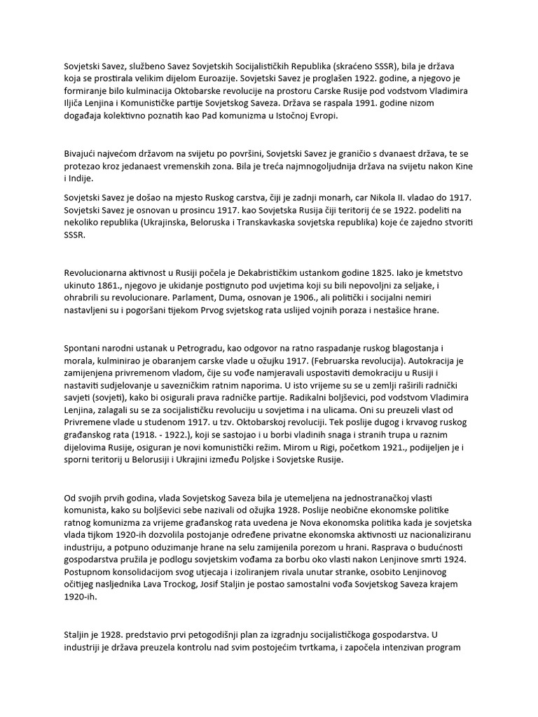 Sovjetski Savez | PDF
