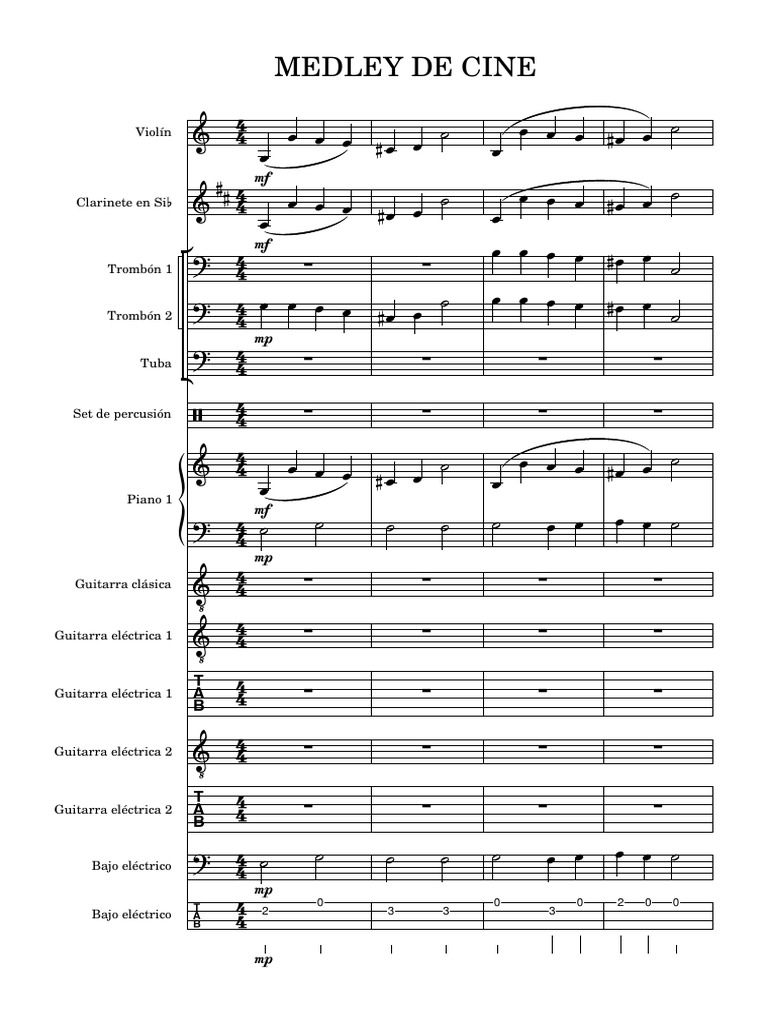 Medley Bandas Sonoras | PDF