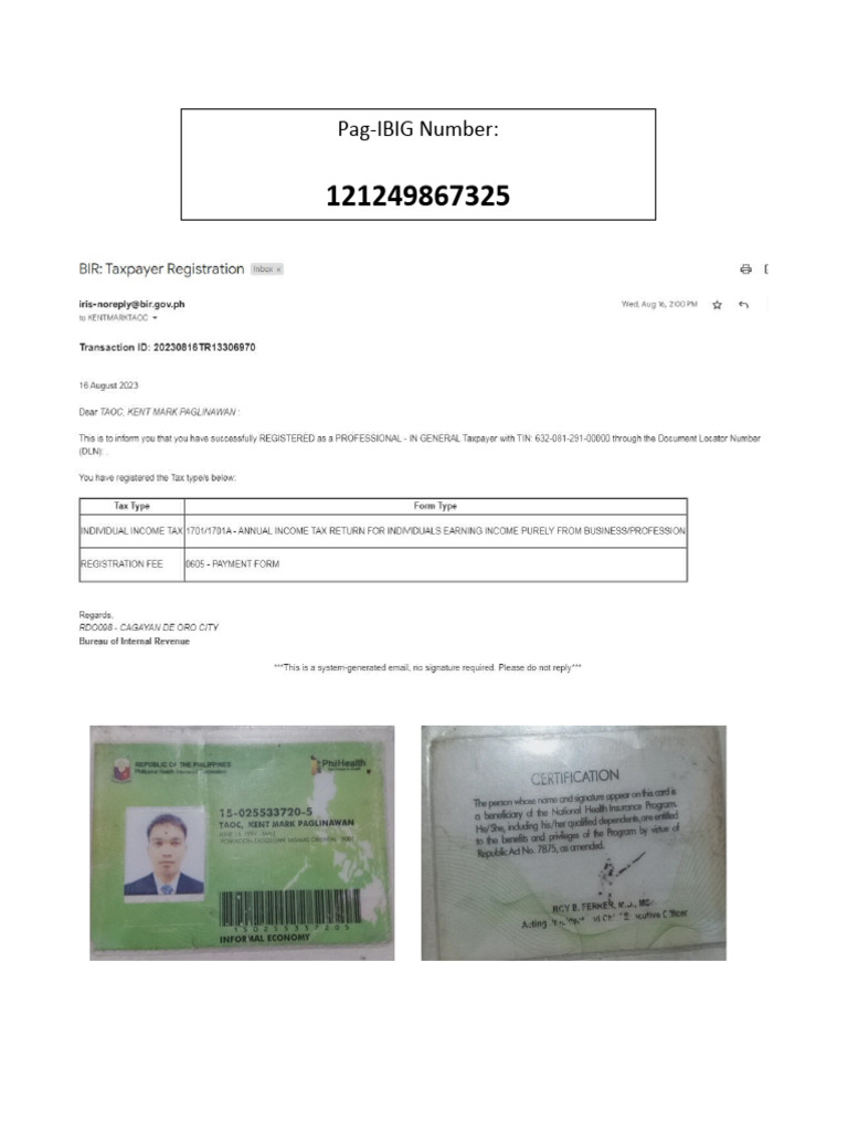 Pag-IBIG Number | PDF