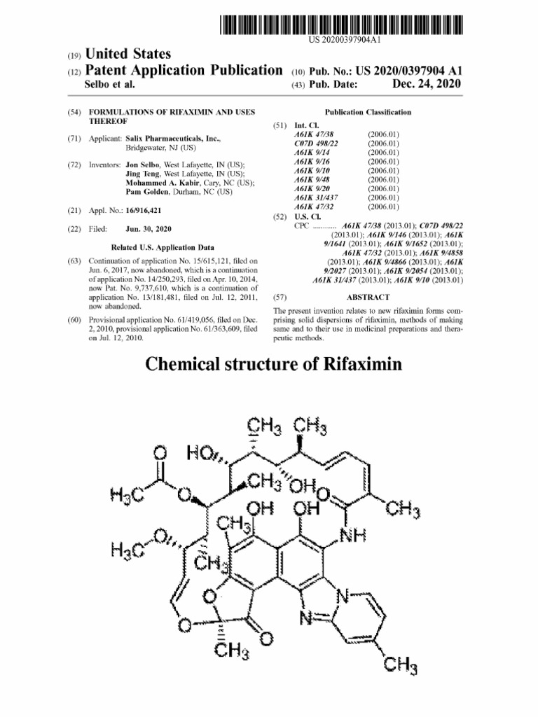 Rifaximin Formulations and Uses | PDF | Differential Scanning ...