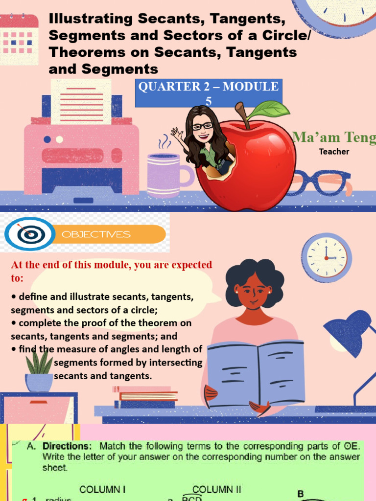 Illustrating Secants and Tangents and The Related Theorems | PDF ...
