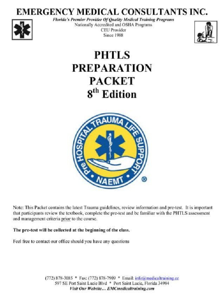 Phtls Prep-Packet-2-Day - 20240731 - 220529 | PDF