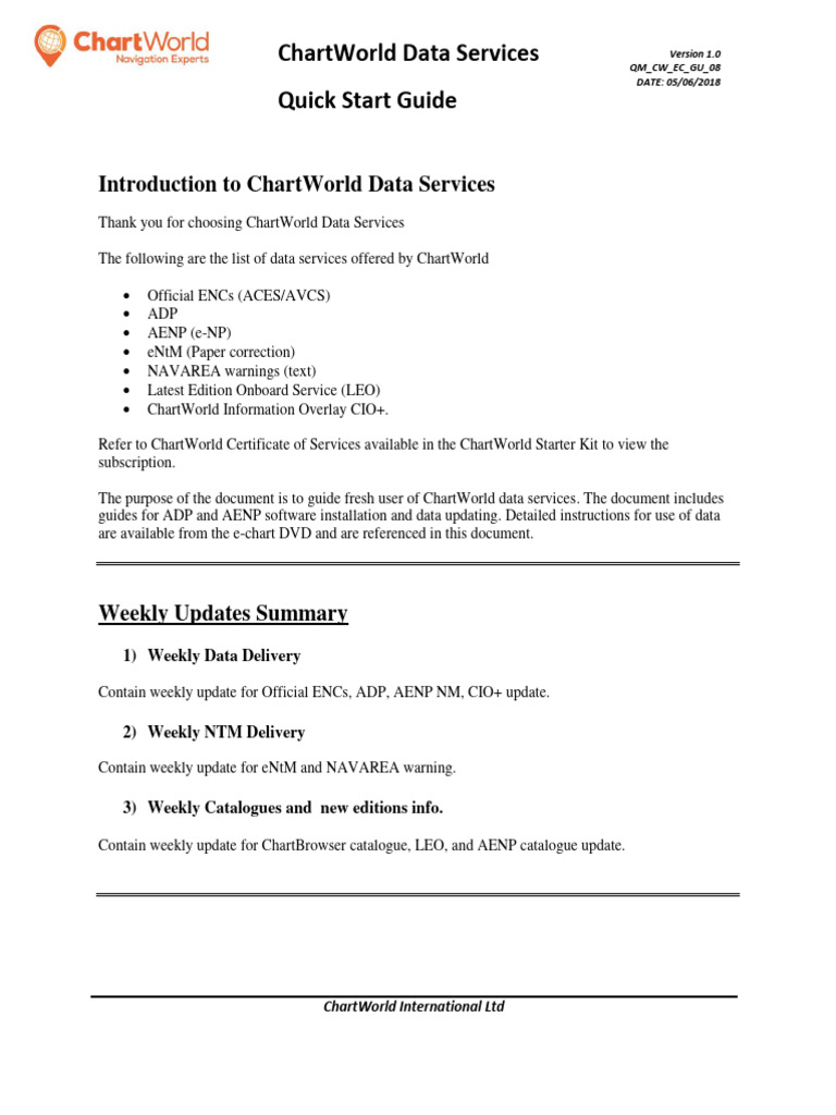 ChartWorld Data Services Quick Start Guide | PDF | Computer File | Icon (Computing)