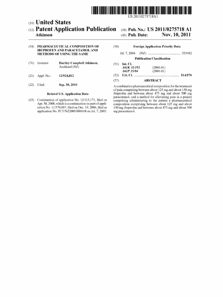 Ibuprofen & Paracetamol Solid Formulation | PDF | Tablet (Pharmacy ...