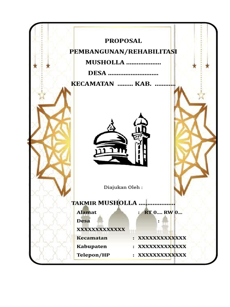 Contoh Proposal Musholla | PDF | Griya & Taman