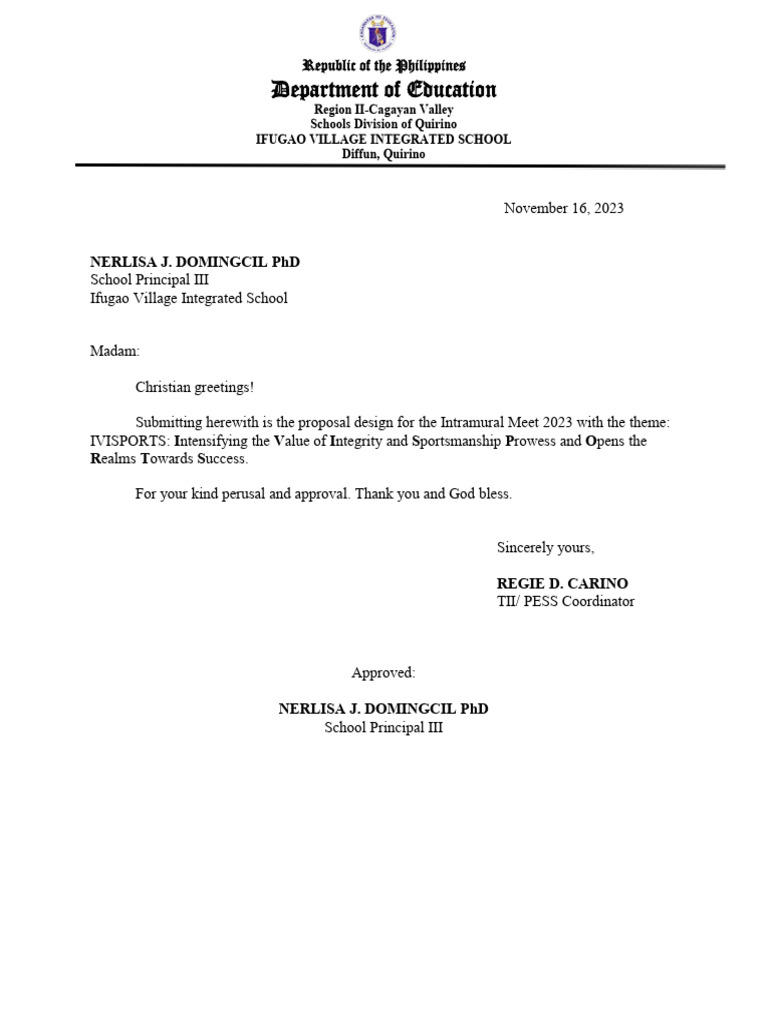 Proposal Intrams | PDF