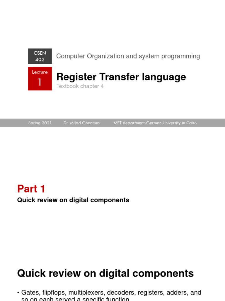 Register Transfer Language | PDF | Integrated Circuit | Electronic Design