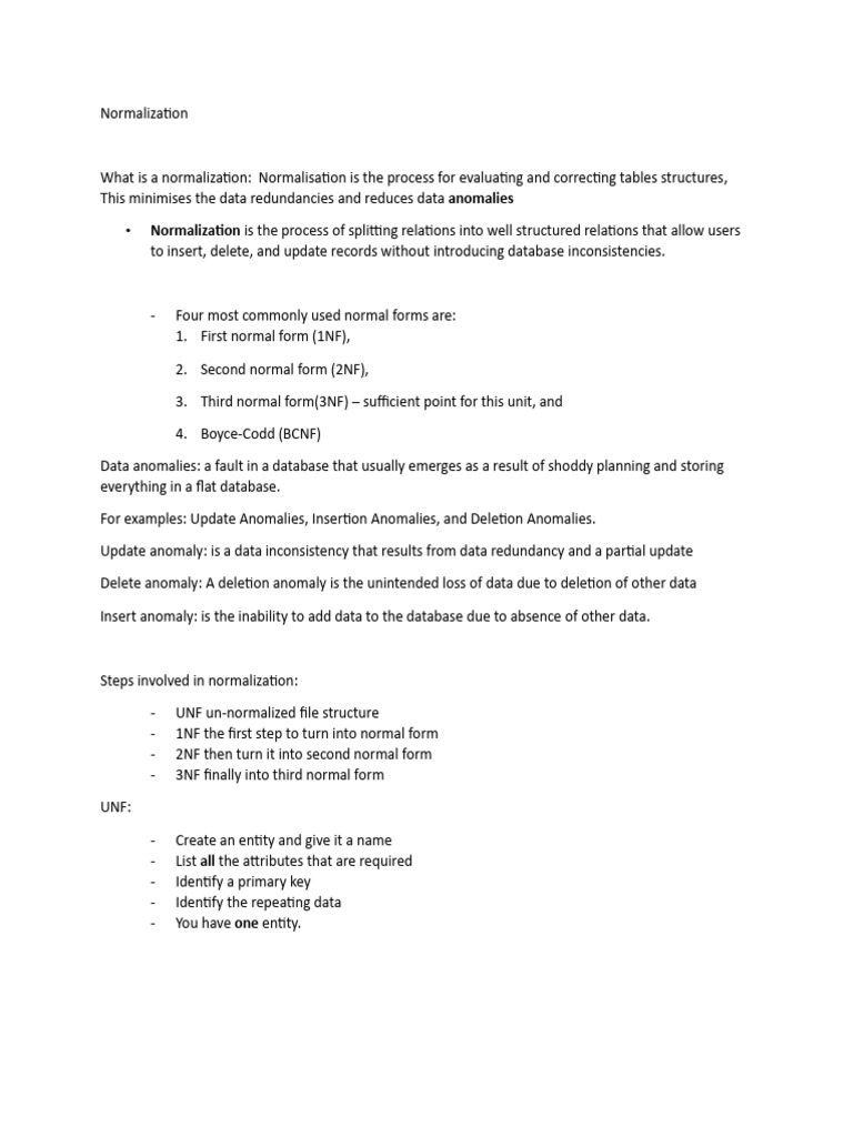 Normalization | PDF | Data | Computer Data