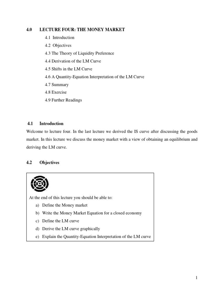 Lecture Four | PDF | Interest | Supply (Economics)