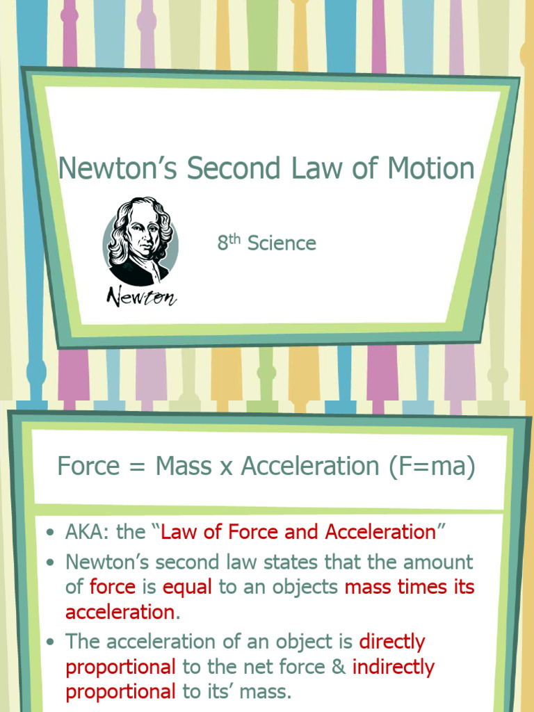 2nd Law of Motion | PDF | Acceleration | Force