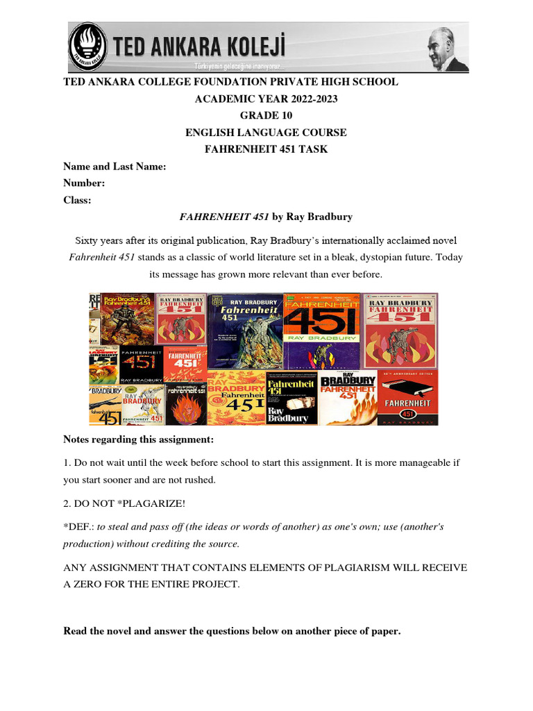 Fahrenheit 451 Assignment Guide | PDF | Philosophy