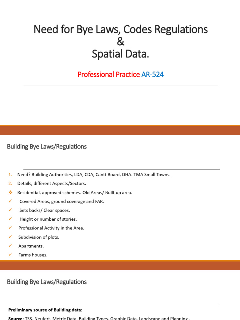 Bye Laws, Codes and Spatial Data-4 | PDF | Energy Conservation ...