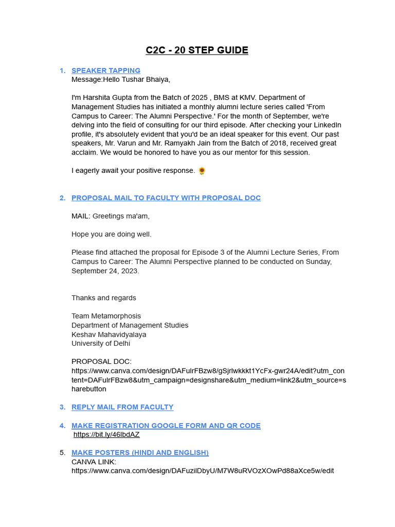 C2C - 20 STEP GUIDE (1) | PDF