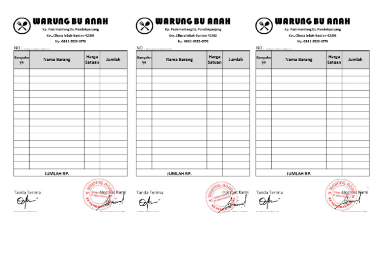 Nota Makan Baru | PDF