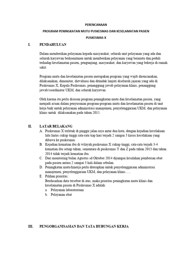 Program Peningkatan Mutu | PDF