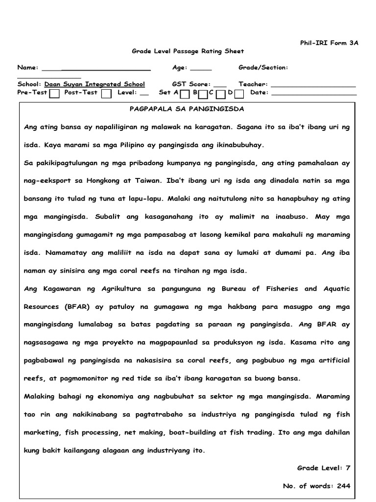 Form 3a FILIPINO | PDF