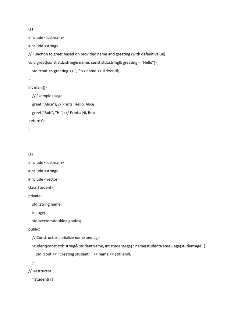C Pdf Constructor Object Oriented Programming Programming