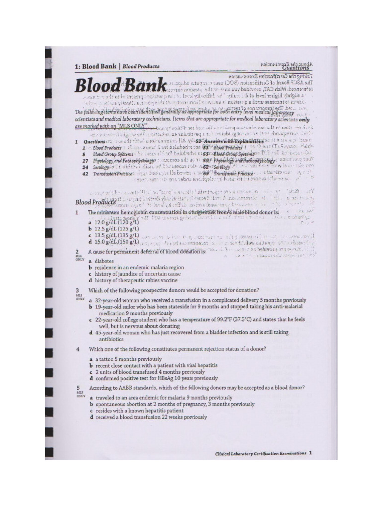 01 Blood Banking | PDF