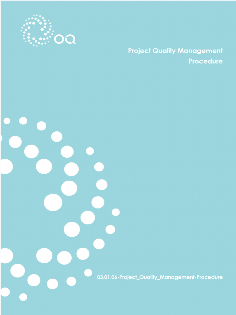 03.01.06-Project Quality Management-Procedure | PDF | Quality Management System | Quality Management